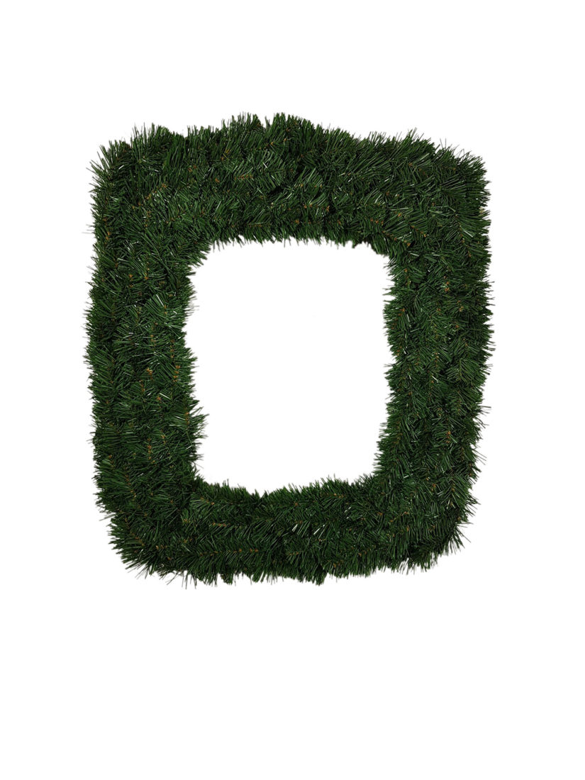 Xmas Wreath Rectangular 61cm - Artificial Xmas Tree Warehouse