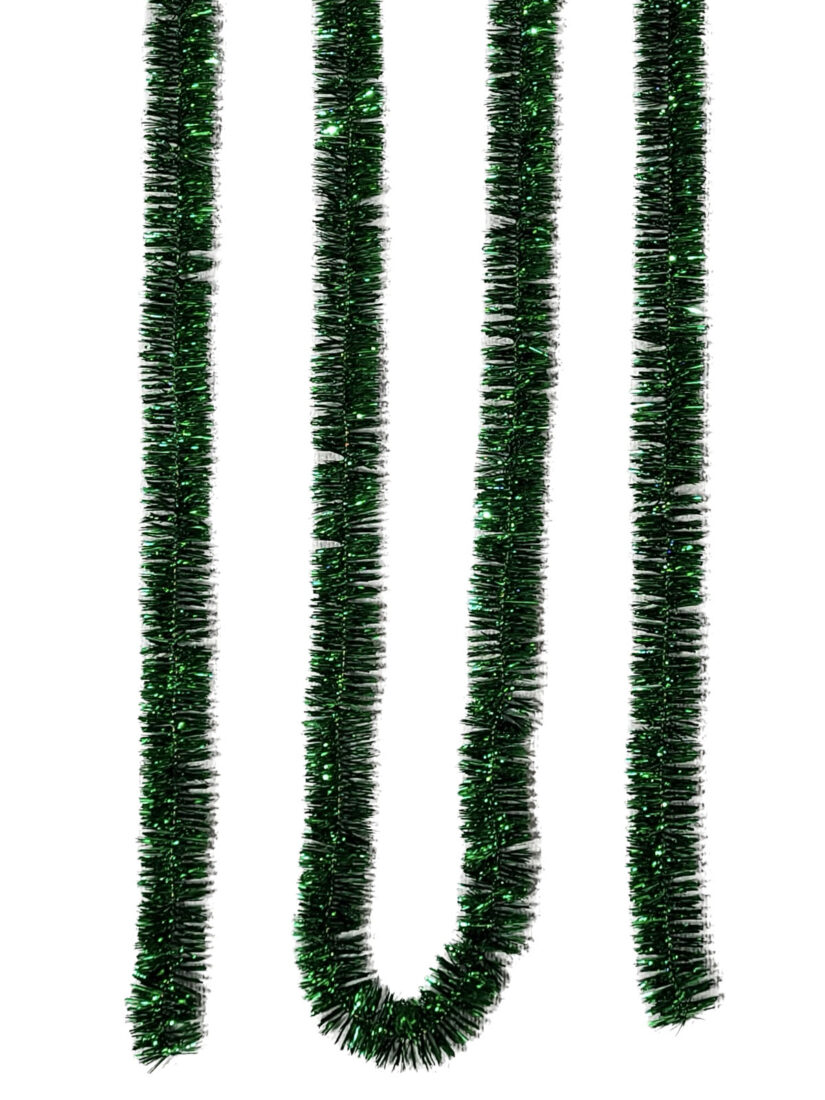 Christmas Tinsel 5.5m Green - Artificial Xmas Tree Warehouse